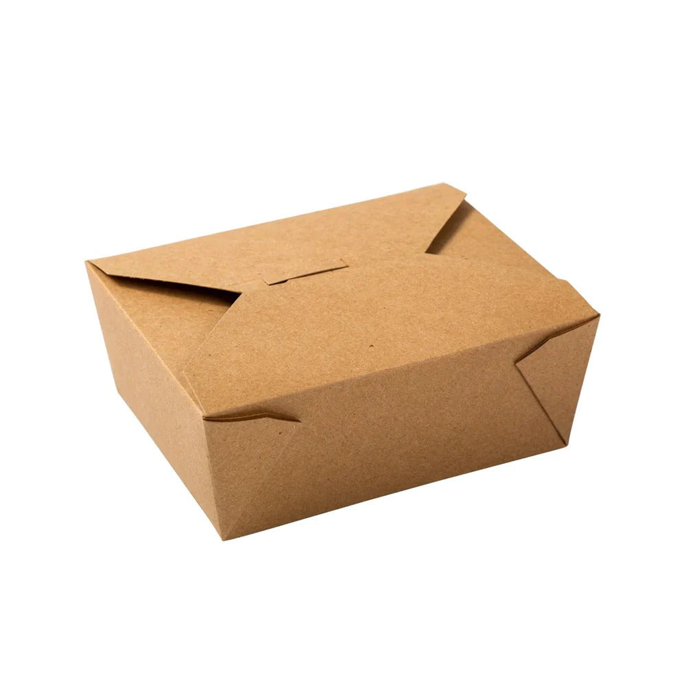 #1 Paper Takeout Boxes, PE Lined - Kraft – Encore Food Service