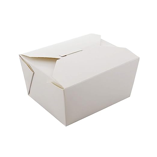 #1 Paper Takeout Boxes, PE Lined - White – Encore Canada