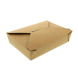 #2 Paper Takeout Boxes, PE Lined - Kraft – Encore Food Service