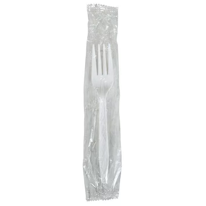 6.5" Individually Wrapped Plastic Forks - White – Encore Food Service