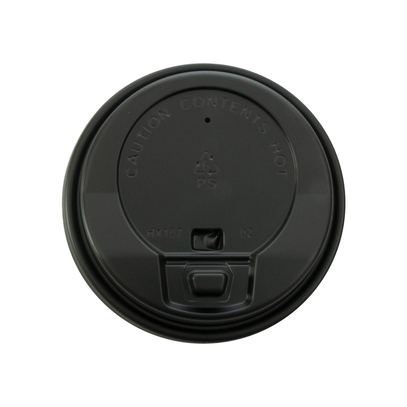 90 mm Plastic Tear Tab Lids for 10-20 oz Hot Cups - Black – Encore Food ...